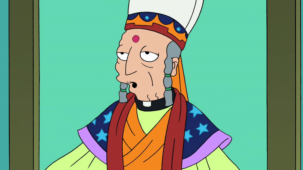 Why is the "Space Pope" human in the marriage scene of Lars and Leela ...